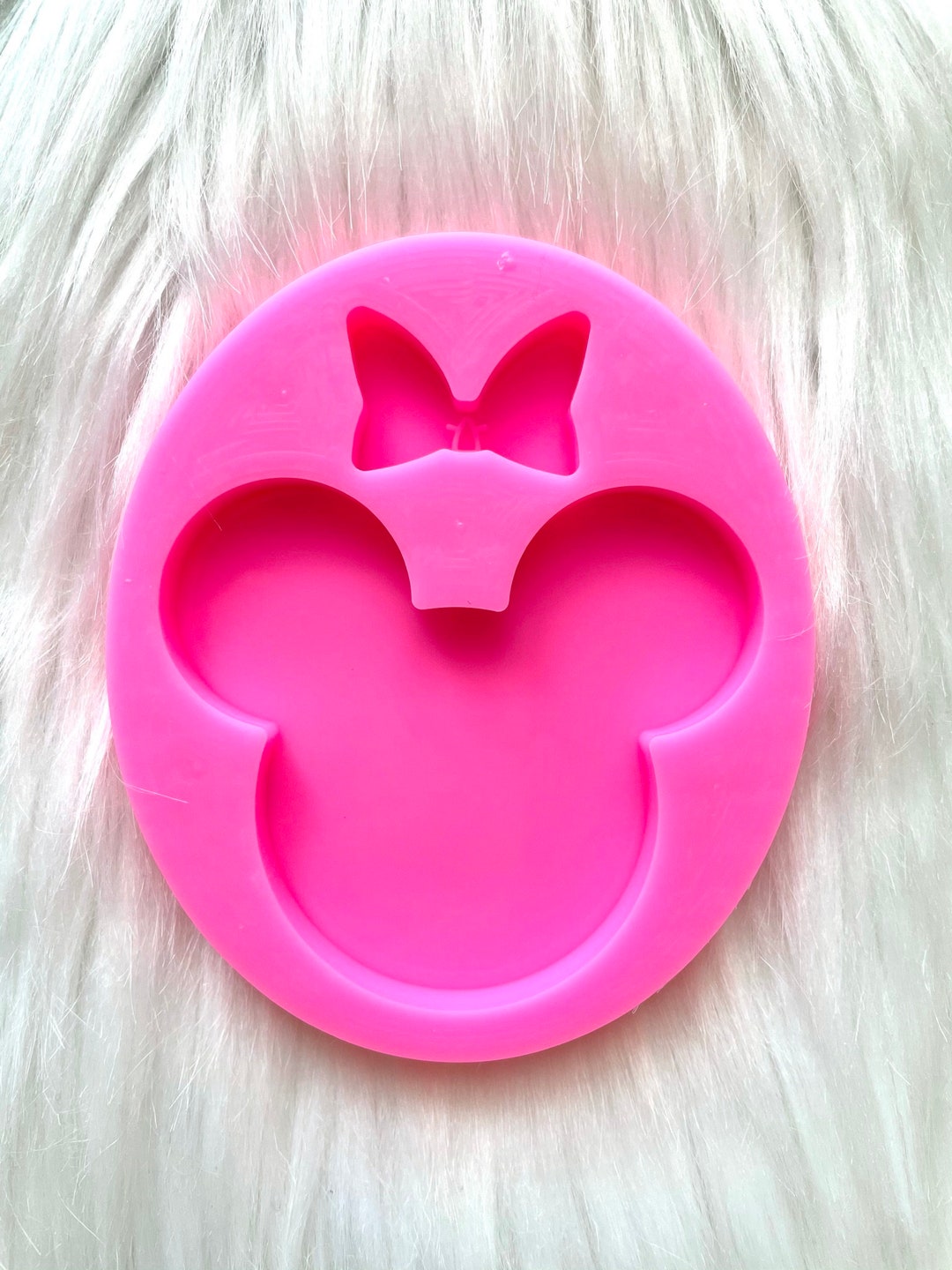 Mouse Epoxy Resin Silicone Mold Mouse Head With Bow | Phone Stand Badge ...