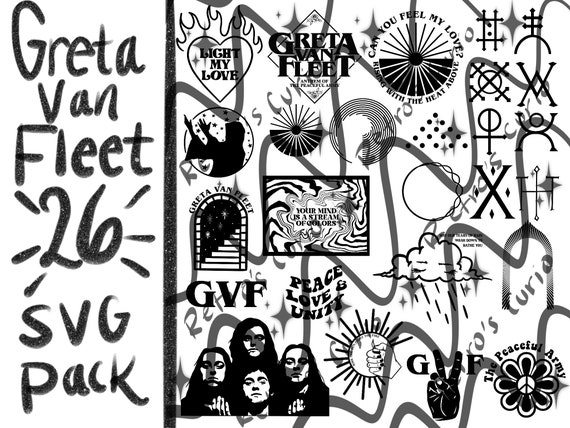 The Greta Van Fleet Bundle Cricut SVG 26 Pack Personal Use - Etsy