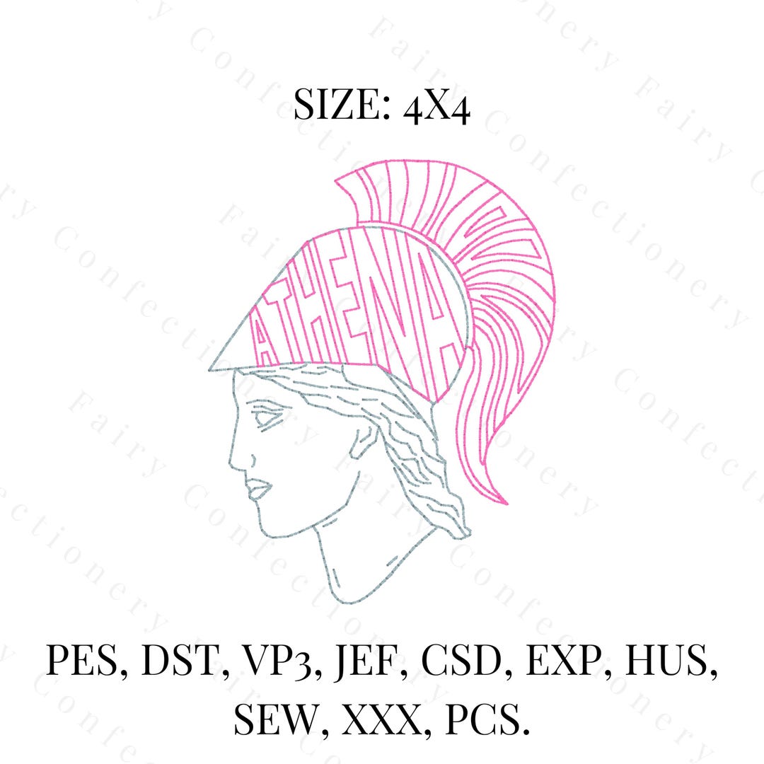 Athena Embroidery Design/ancient Greece Embroidery Design/greece ...