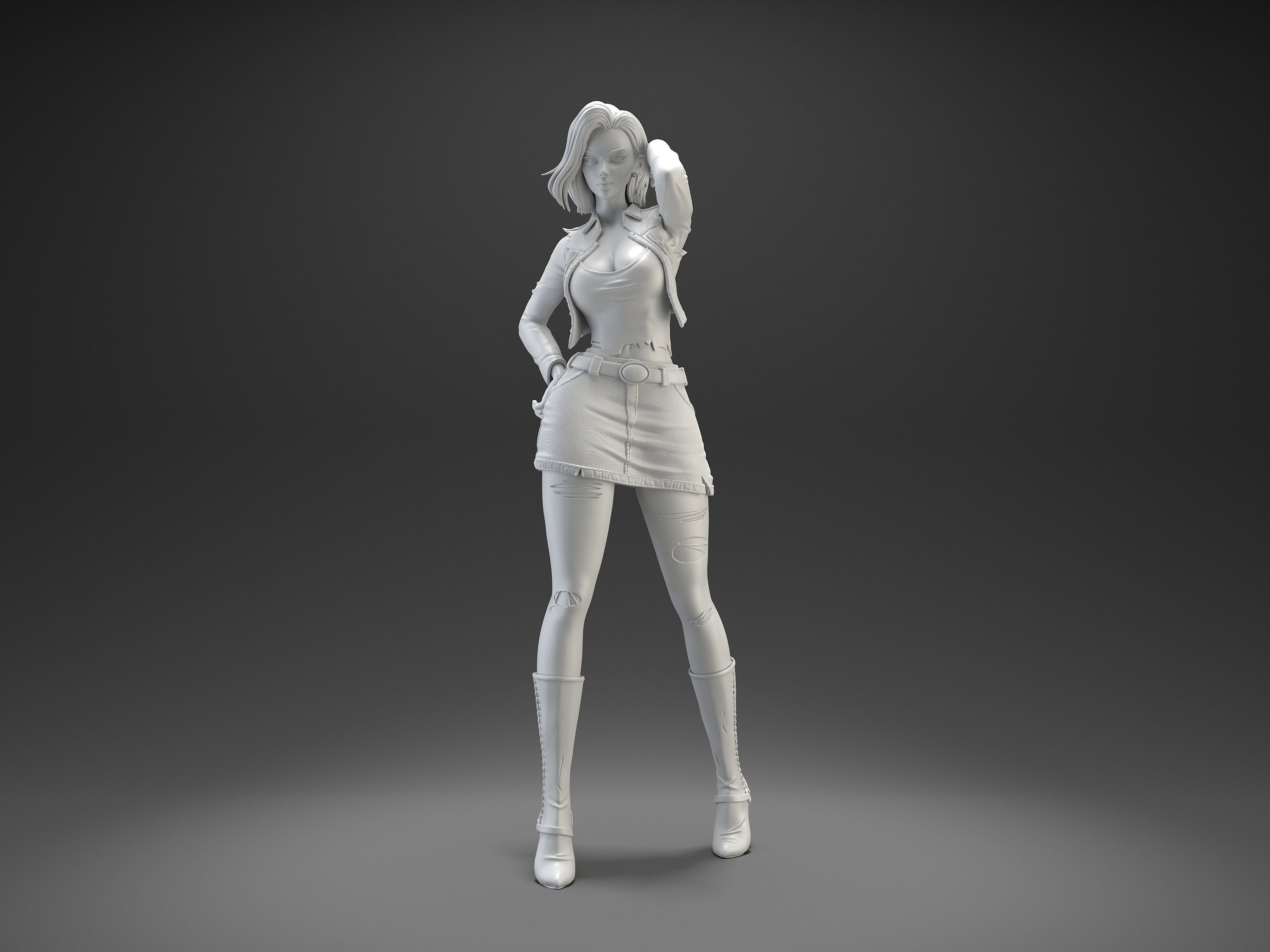 No.18 Android Lady Sexy Girl Resin Figure Model 3D Printed Kit ...