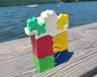 Jigsaw Puzzle Soap Primary Colors Autism Awareness Soap - Etsy