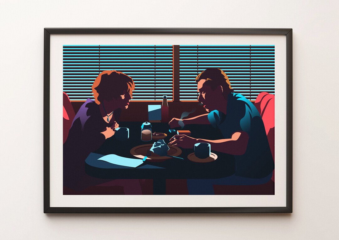 Pulp Fiction Movie Scene Poster Print Illustration - Etsy