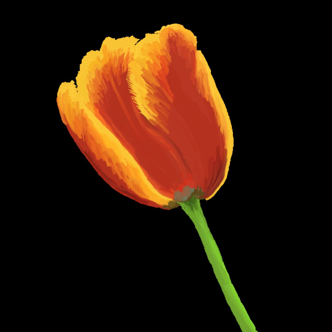 Tulip Digital File, Painterly Floral Series - Etsy
