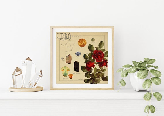 Libra Zodiac Print | Etsy