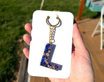 Letter Keychain - Etsy