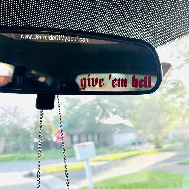 Car Mirror Decal Spooky - Etsy