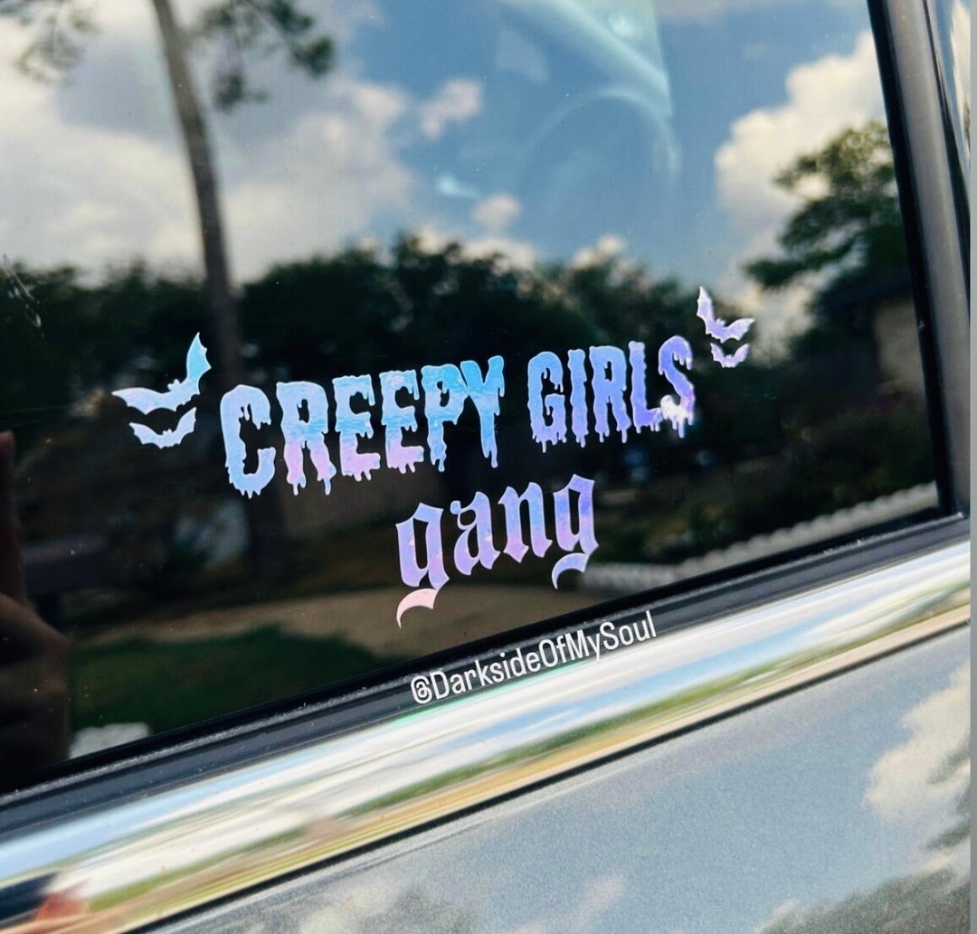 Creepy Girls Gang, Creepy Girl Decal, Goth Decal, Spooky Babe, Goth Car ...