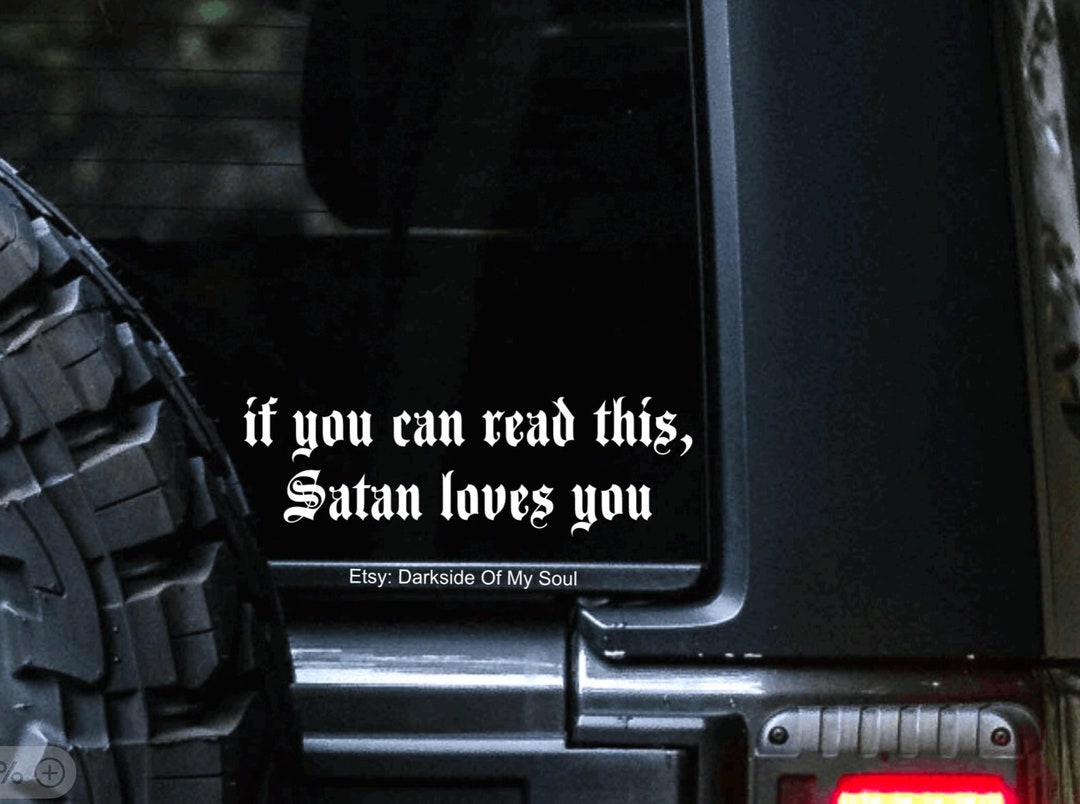 Satan Loves You Decal. Goth Decals, Satan Decal, Satan, Witchy Decal ...