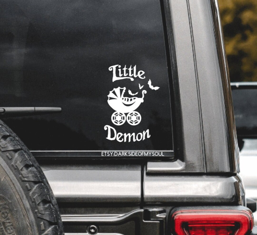 Little Demon. Baby on Board, Baby Bat, Goth Decals, Goth Car Decor ...