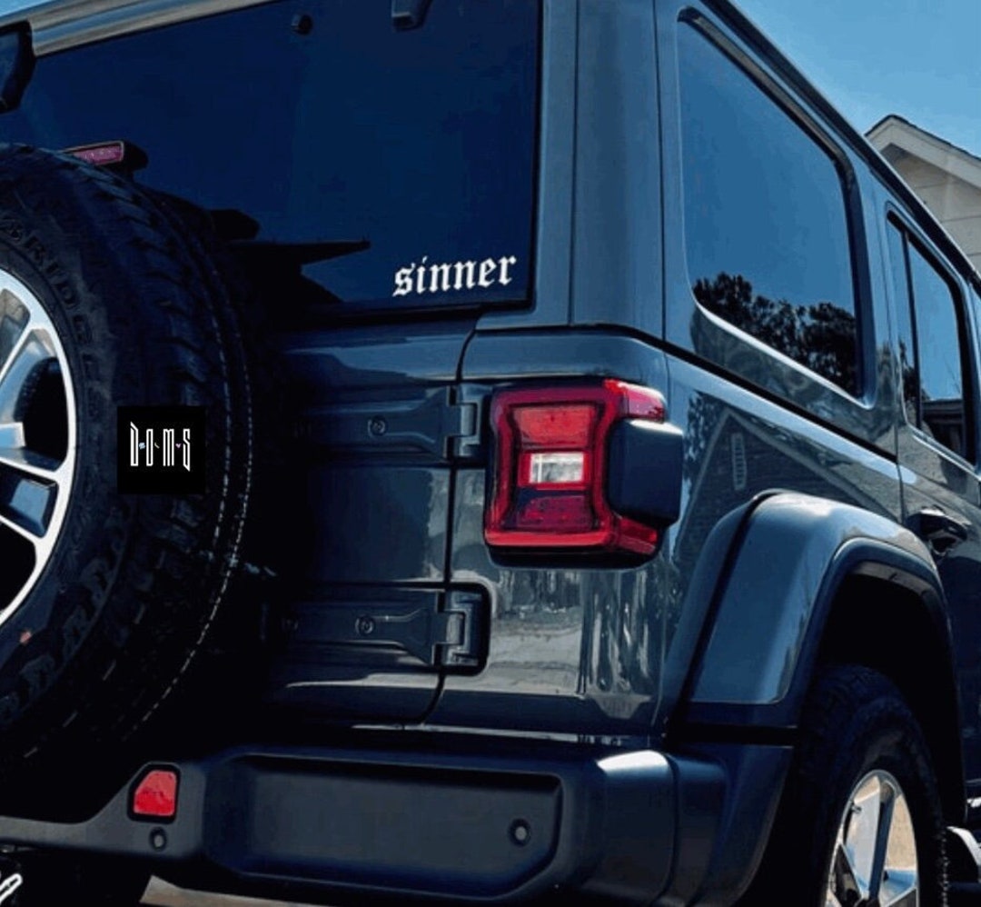Goth Decals | Sinner | Sinner Decal | Grunge | Goth Car Accessories ...