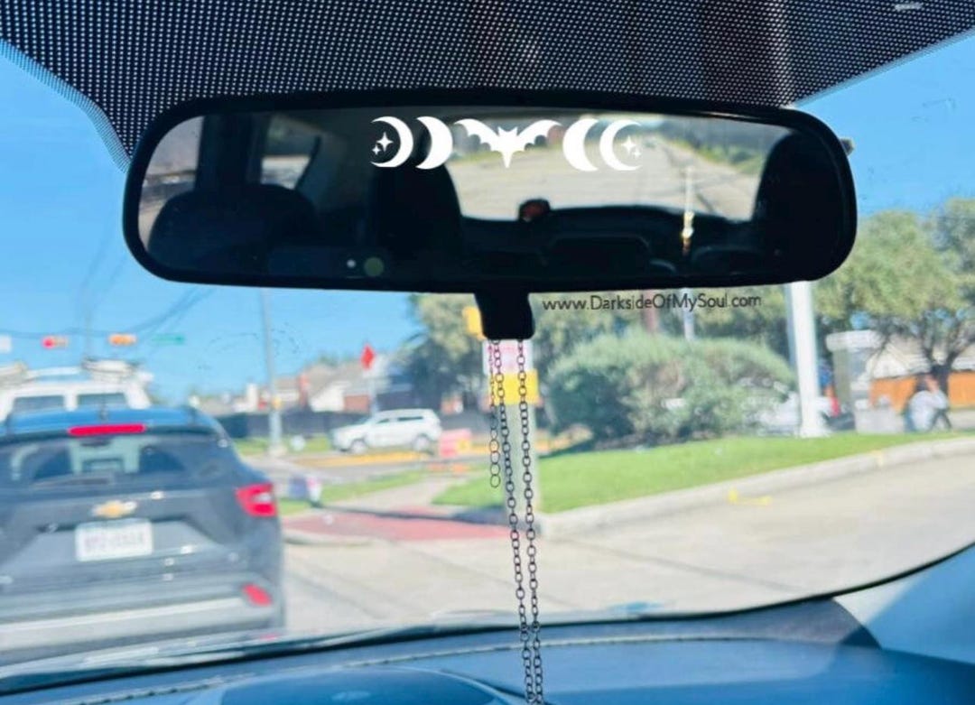 Car Rear View Mirror Decals, Rear View Mirror Decal, Moon Phase Decal ...
