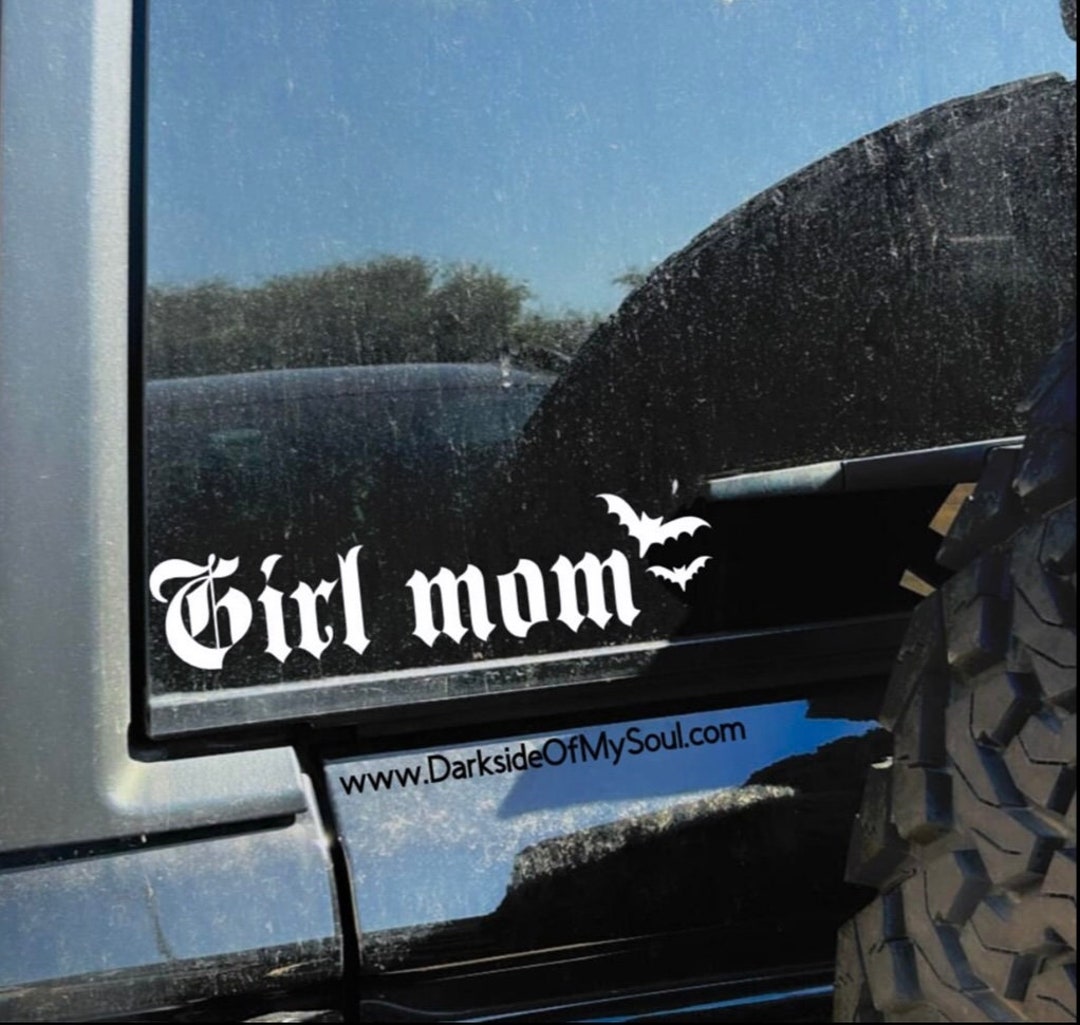 Girl Mom Decal, Girl Mama, Spooky Mama, Spooky Mom, Goth Mom Decal, Bat ...