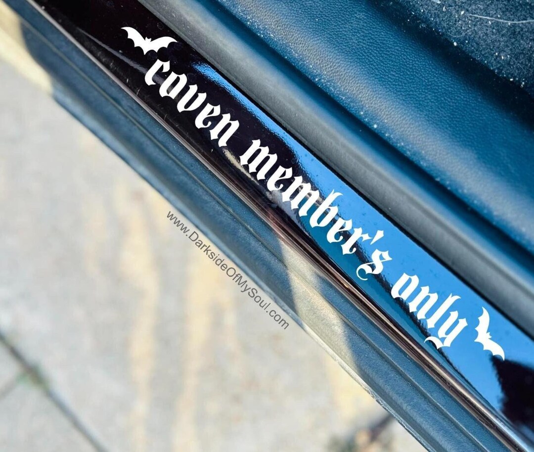 Coven Members Only, Goth Decal, Car Decal, Doorstep Decal, Passenger ...