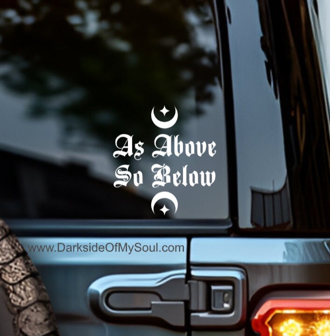 As Above so Below, Witchy Decal, Witchy Woman, Witchcraft, Witchy Car ...