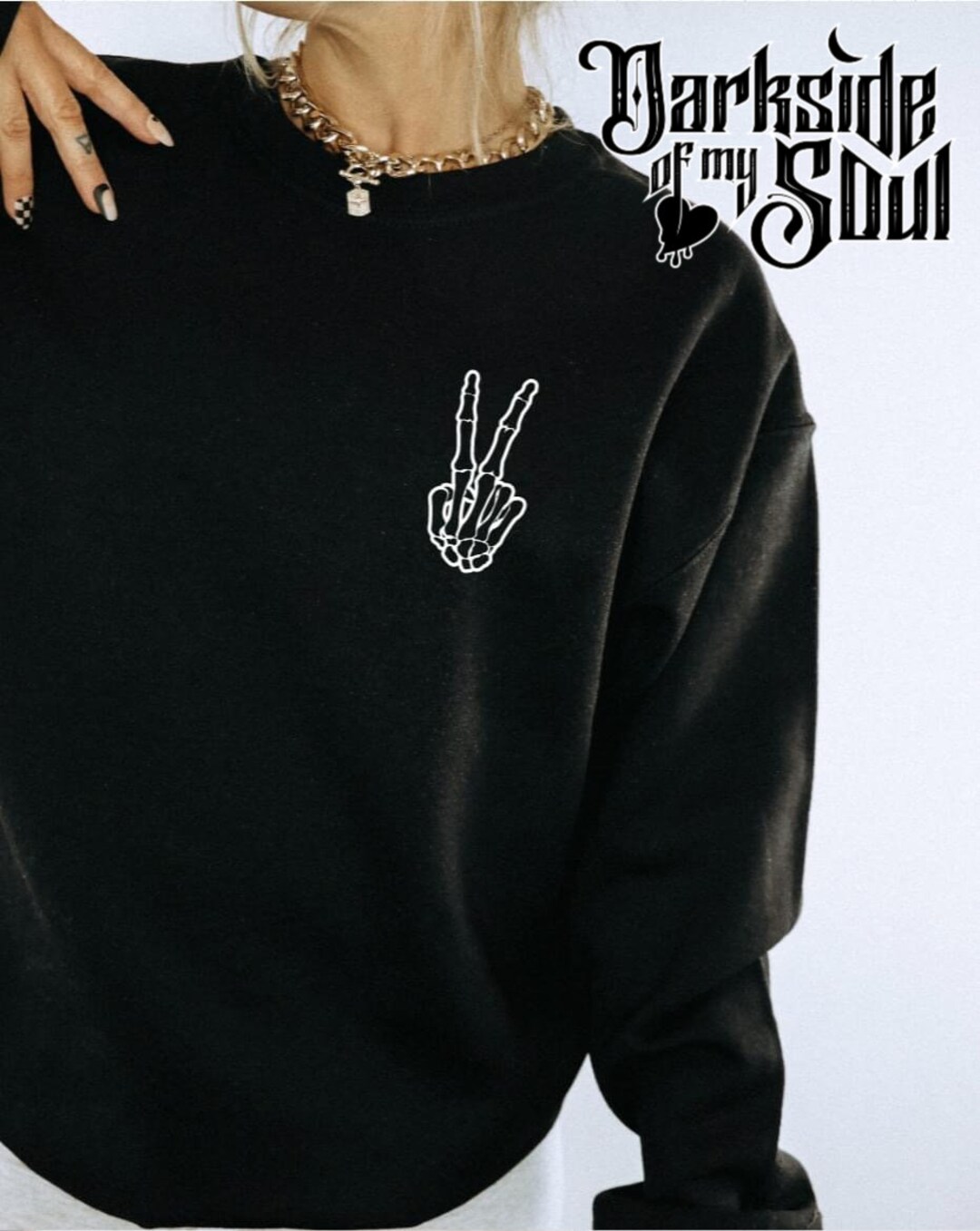 Skeleton Peace Sign Sweater, Hoodie, Shirt, Peace Sign Shirt, Skeleton ...