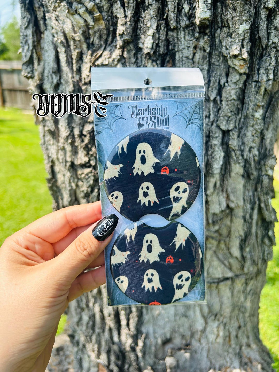 Car Coasters, Spooky Car Coasters, Ghost Car Coasters, Halloween Car ...