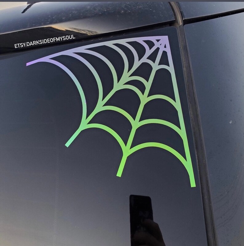 Spider Web Decal Halloween Decals for Car Spooky Bitch - Etsy