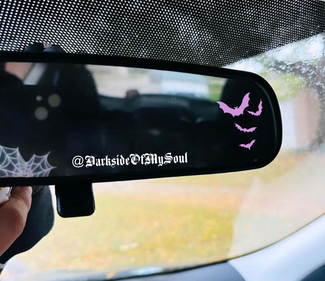 Bats Rear View Mirror Decal, Small Bats Rear View Mirror Decal, Car ...