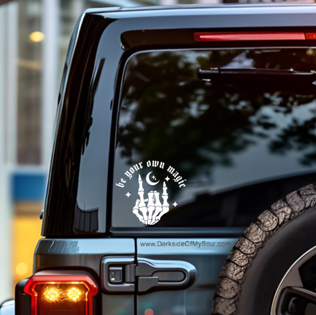 Be Your Own Magic, Skeleton Hand, Rock on Decal, Witchy Decal, Bruja ...