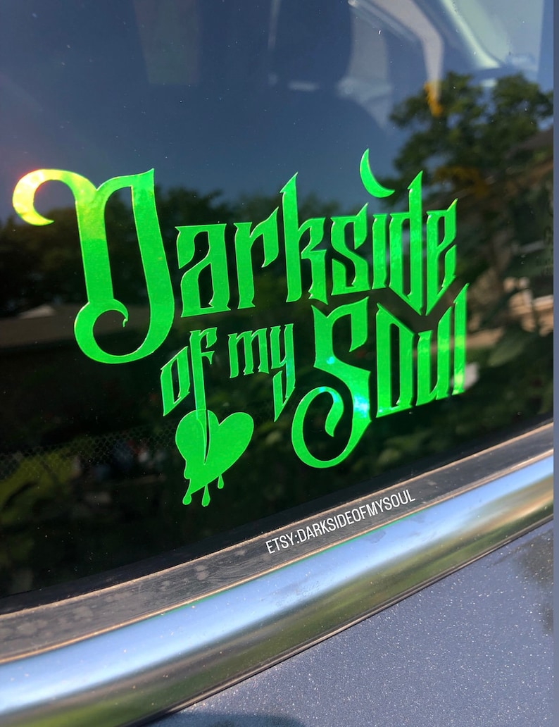 Darkside of My Soul Goth Decals. Goth Car Accessories Goth - Etsy