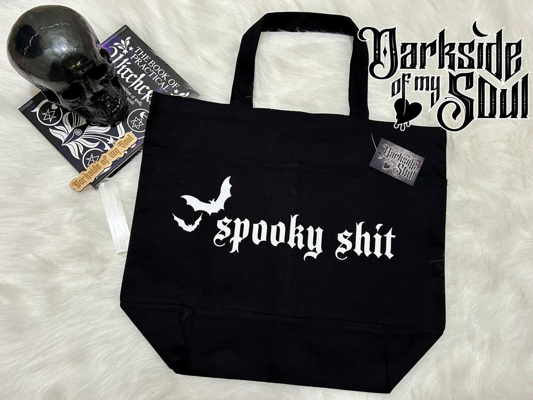 DOMS Exclusive Spooky Shit Tote Goth Tote Bag Gothic Bag and Purse ...