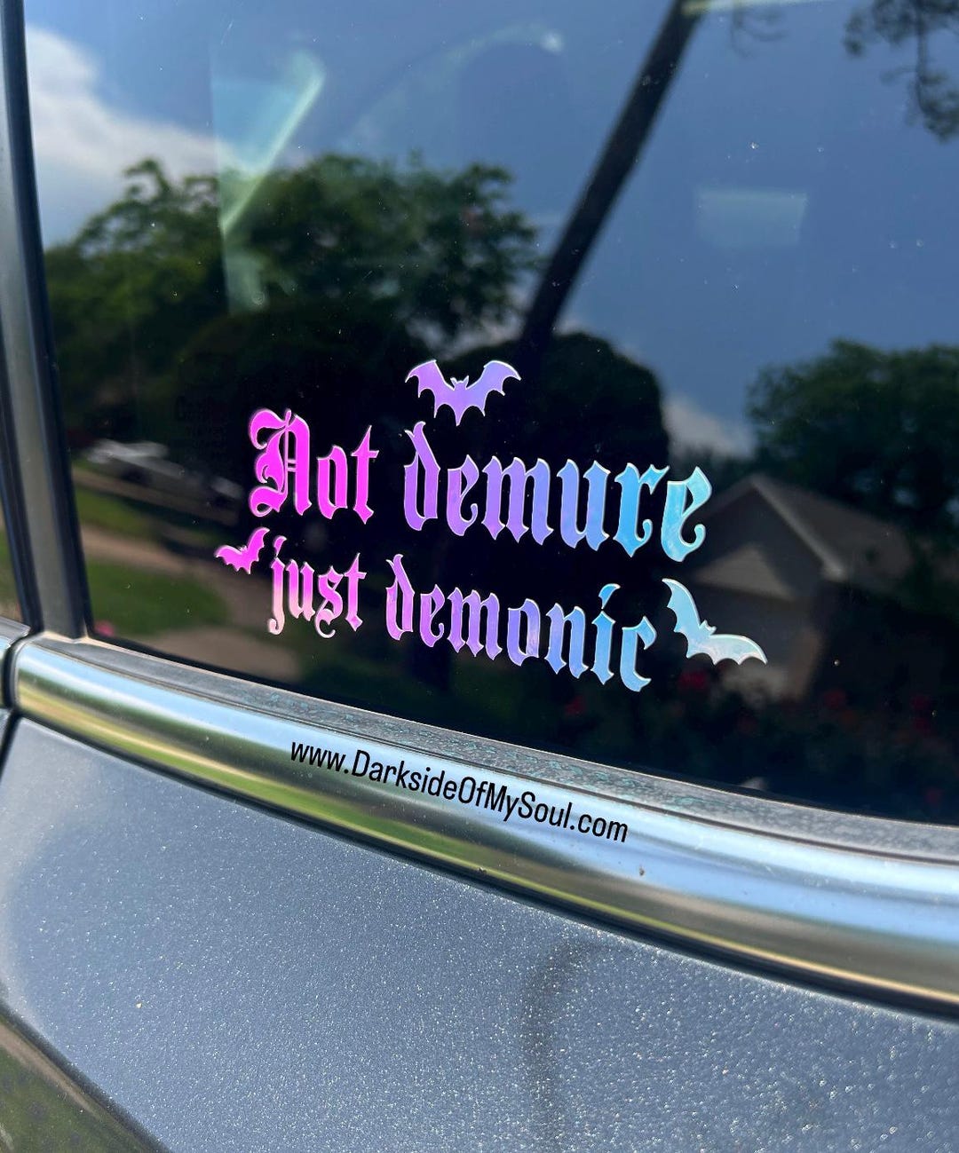 Not Demure Just Demonic, Very Demure, Demonic. Demonia, Car Decals ...