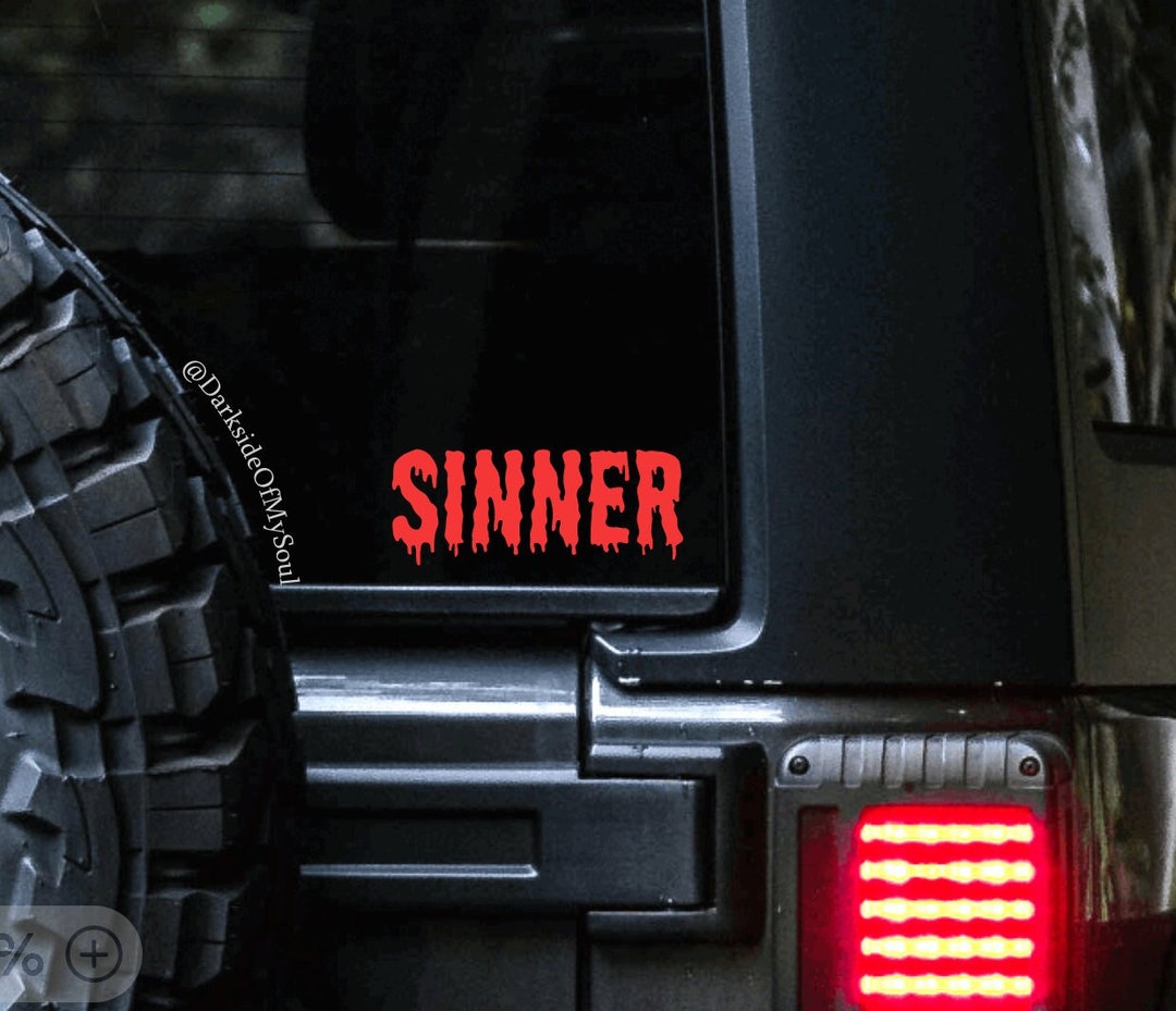 Sinner Sinner Decal Unholy Goth Goth Decal Gothicc - Etsy