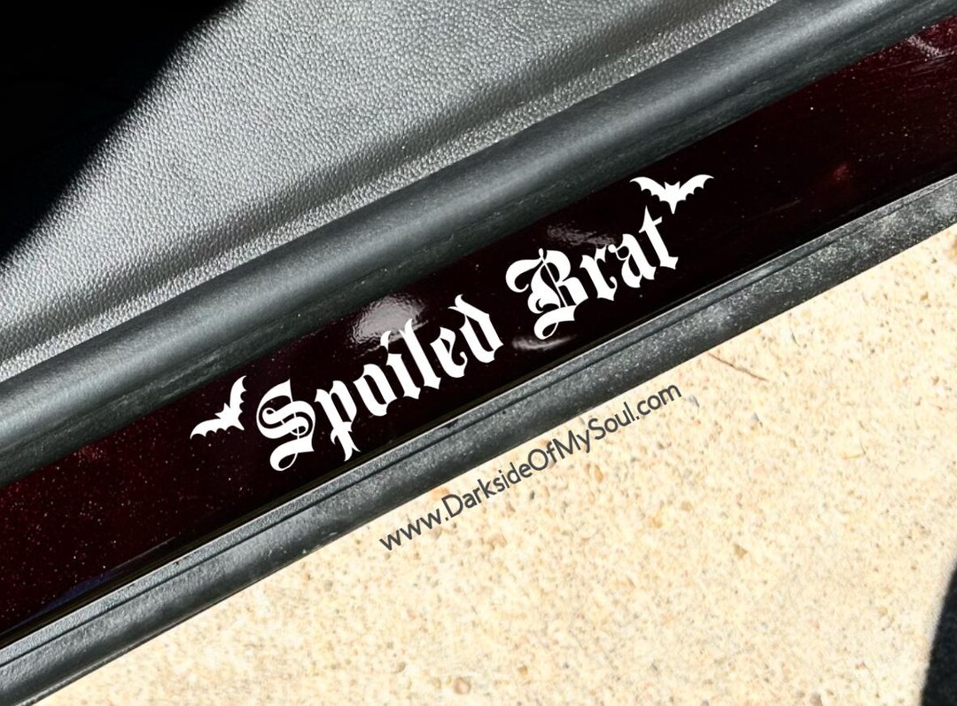 Spoiled Brat, Spoiled Bat, Doorstep Decal, Goth Decals, Goth Car Decals ...