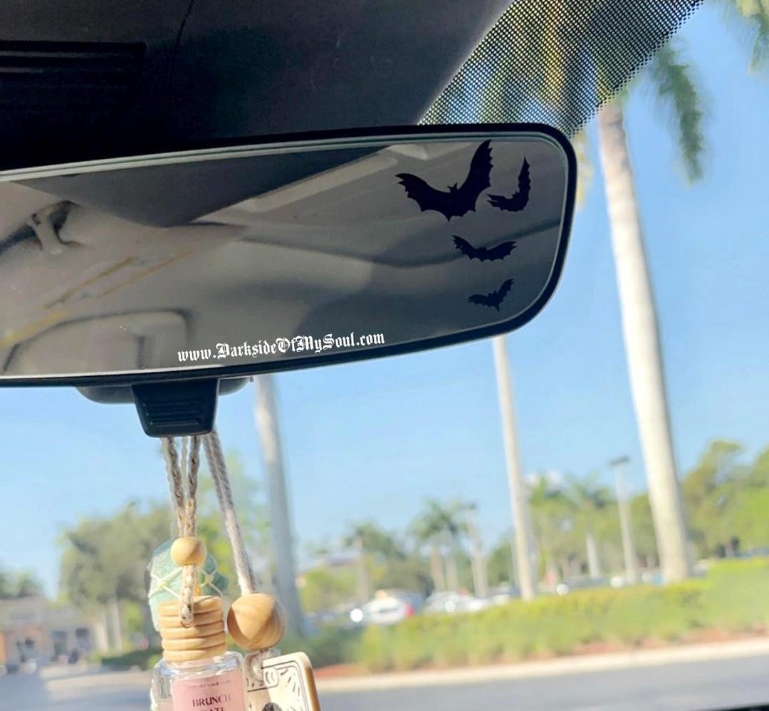 Bats Rear View Mirror Decal, Small Bats Rear View Mirror Decal, Car ...
