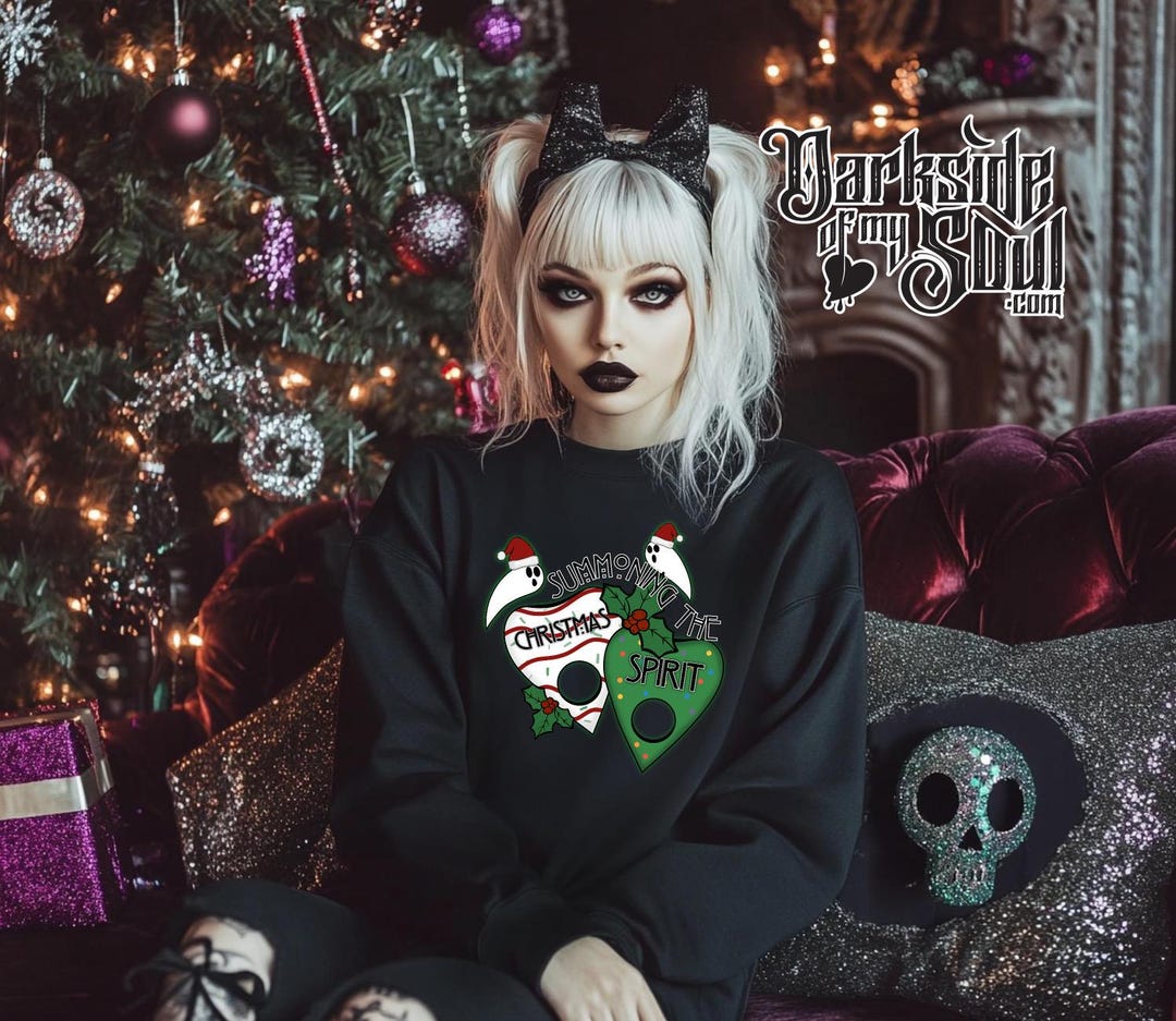 Summoning the Christmas Spirit, Spooky Christmas Sweater, Creepy ...