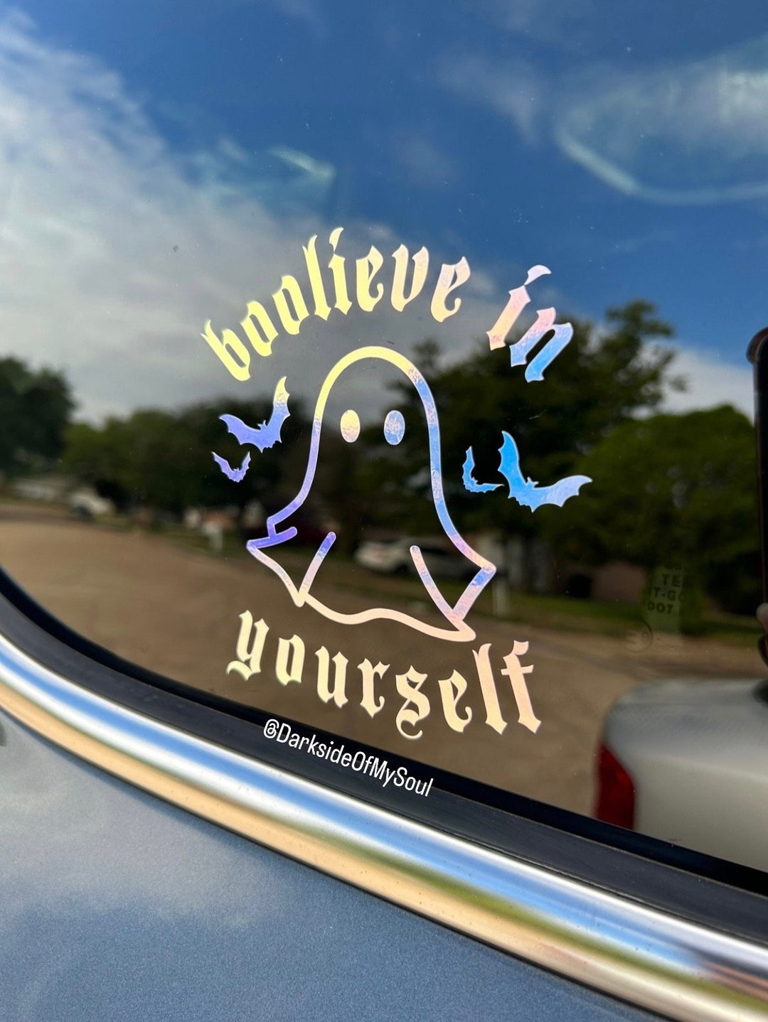 Boolieve in Yourself, Ghost Decal, Cute Ghost Decal, Bat Decal, Batty ...