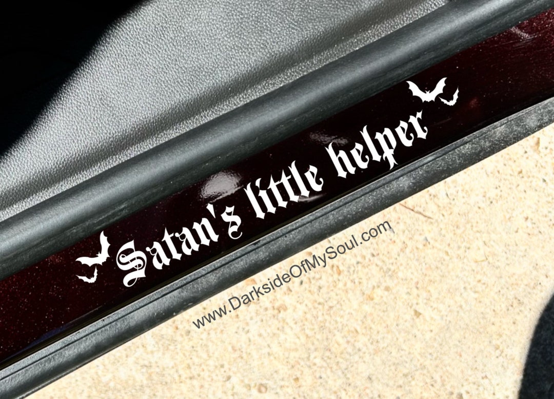 Satan's Little Helper, Satan, Satan Decal, Goth Decal, Passenger Decal ...
