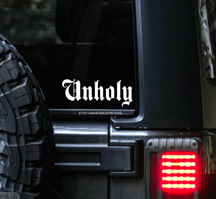 Unholy Sinner Goth Car Decals Goth Car Decor Goth Car - Etsy