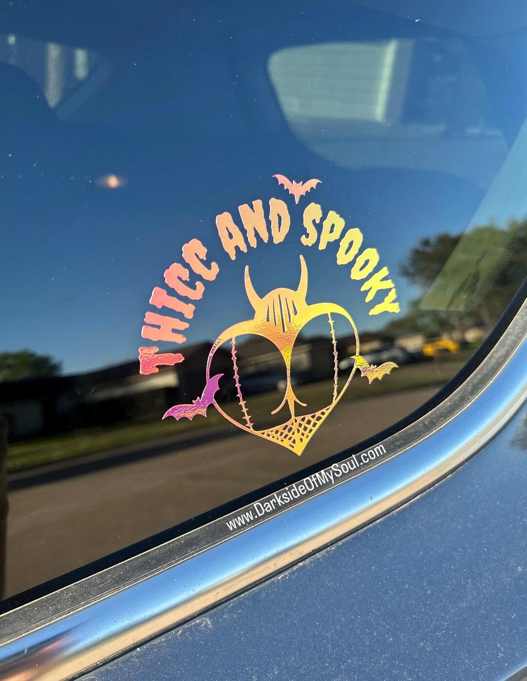 Thicc and Spooky, Thicc Bitches, Butt Decal, Car Decals, Goth Car ...