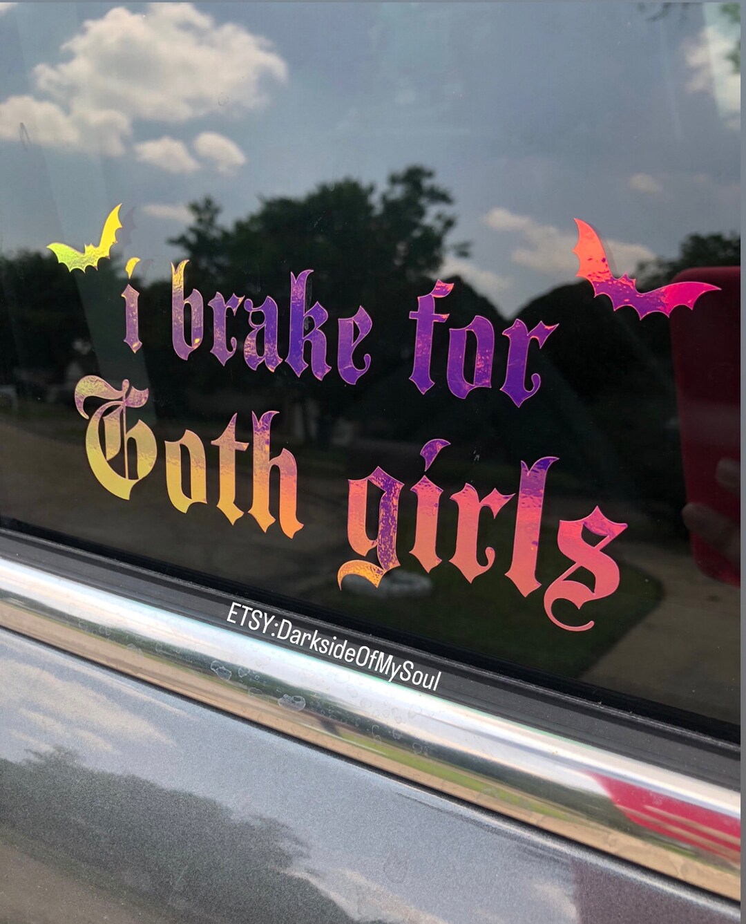I Brake for Goth Girls, Goth Decals, Goth Car Decor, Goth Car ...