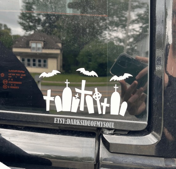 Goth Car Decal Goth Car Decor Goth Car Accessories - Etsy