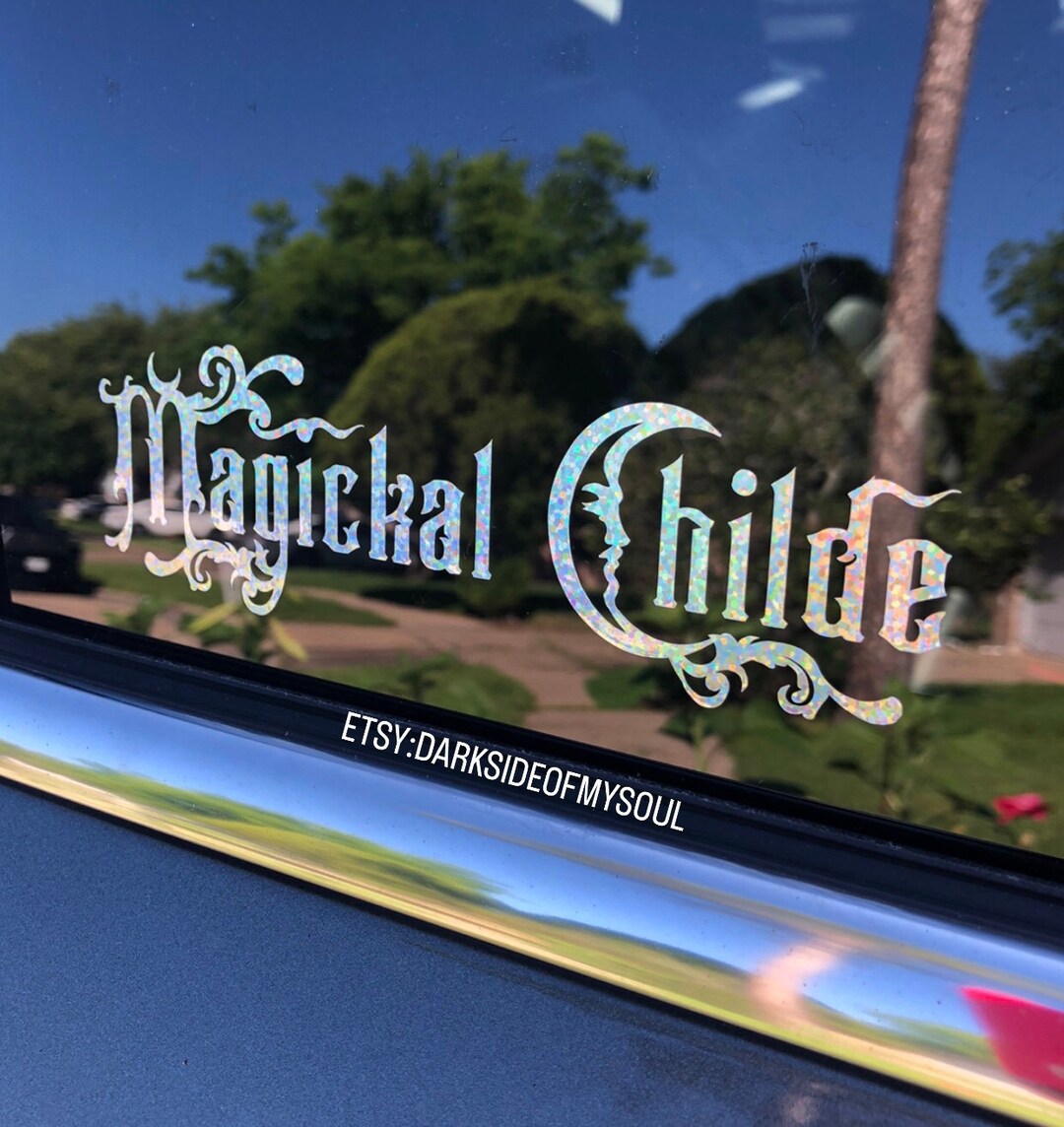 Magickal Childe Moon Child Goth Decal Moon Decal Goth Car - Etsy