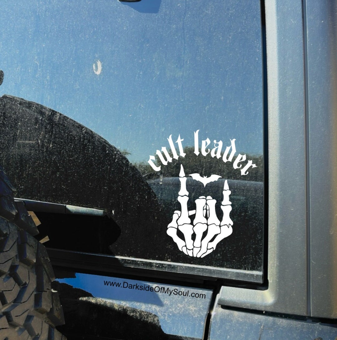 Cult Leader Decal, Cult Leader, Sinner, Skeleton Hand Decal, Goth Decal ...