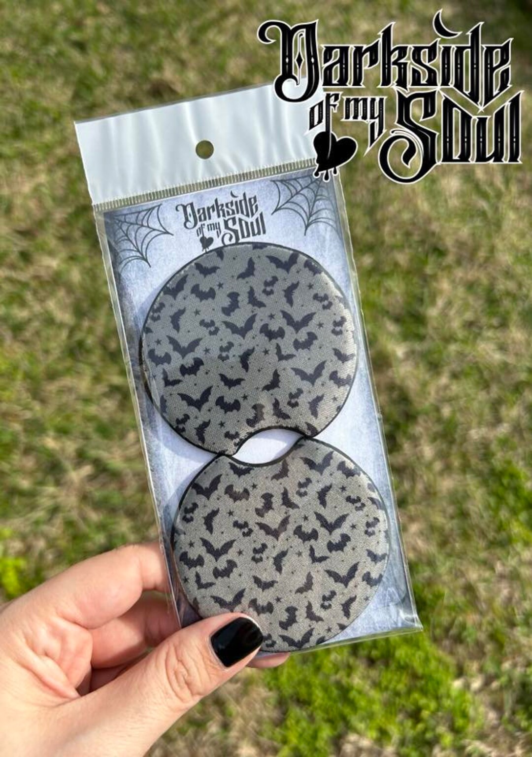 Bat Car Coasters, Car Coasters, Goth Car Coasters, Goth Car Decor ...