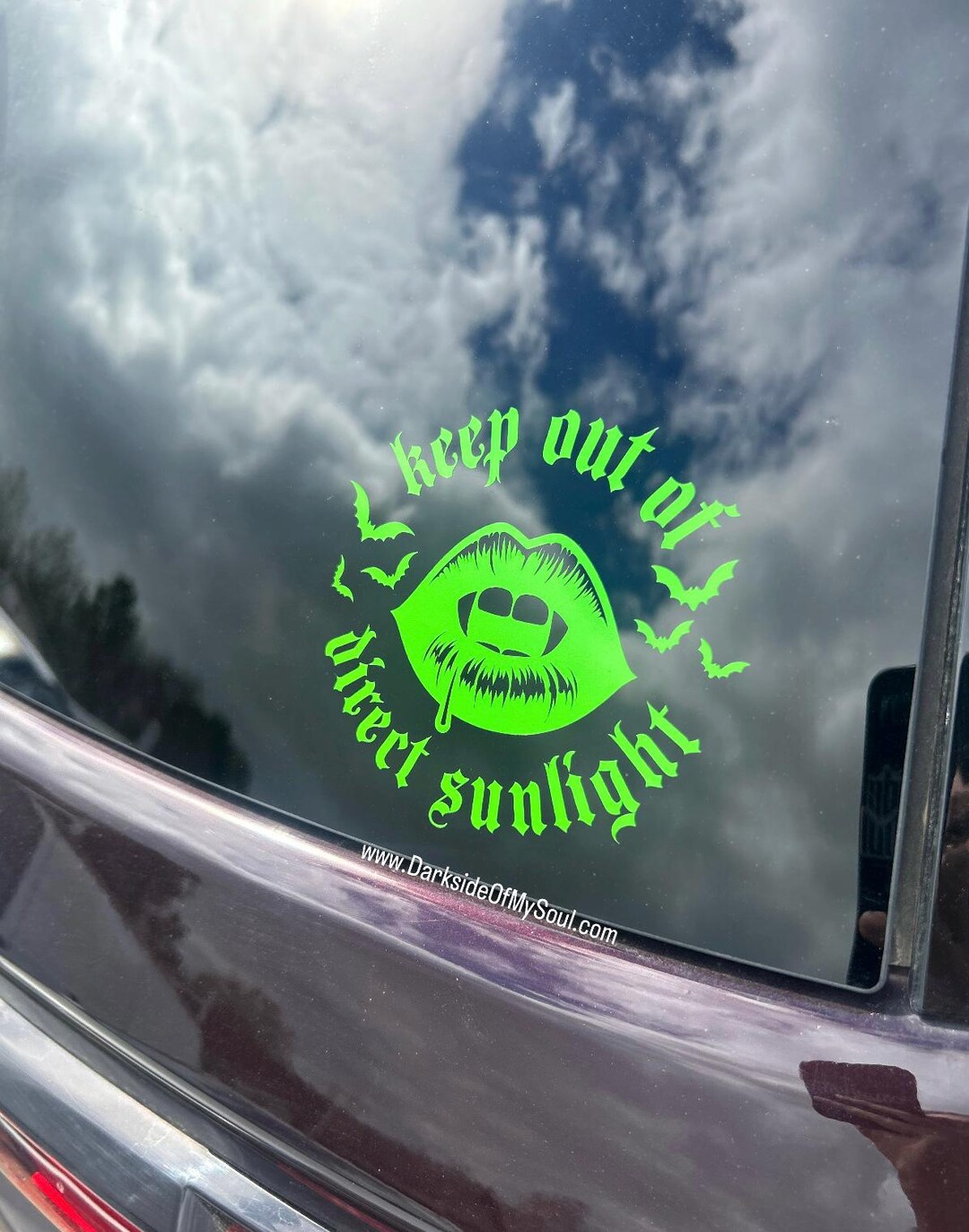 Keep Out Direct Sunlight, Goth Decals, Car Decals, Flying Bats, Spooky ...