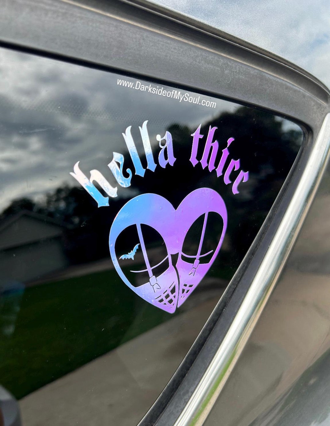 Hella Thicc, Thicc Thighs, Heart Butt Shaped Decal, Spooky Bitch Car ...
