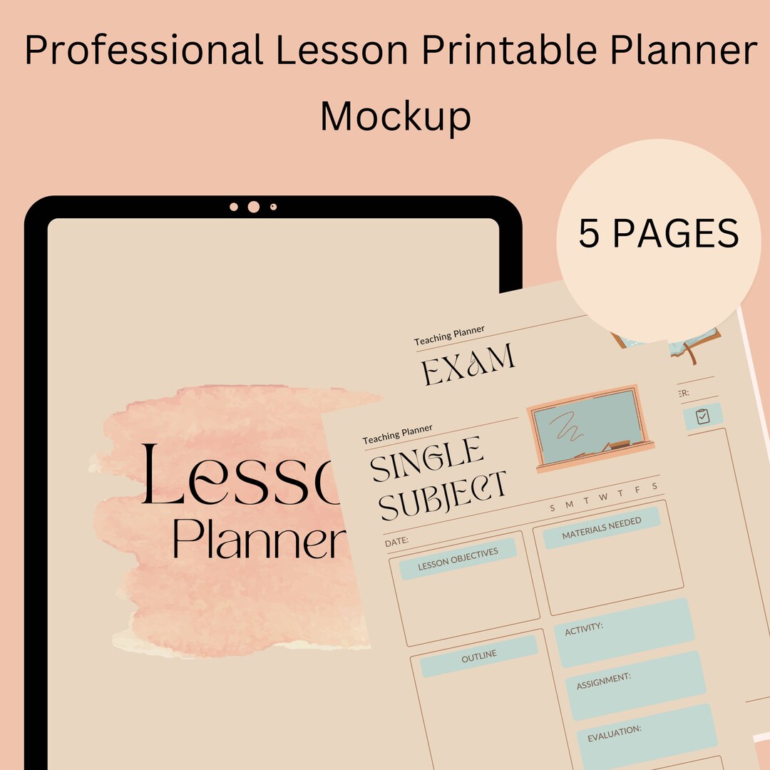 Lesson Planner Printable Lesson Planner Teaching Planner Lesson Plan ...