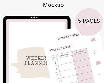 Weekly Planner Printable Landscape, Minimalist Weekly Schedule, Week at ...