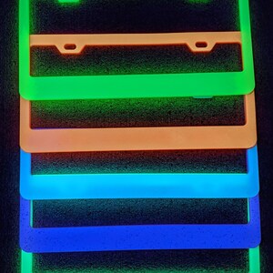 Glow in the Dark License Plate Frame, Glow in the Dark, Car Lights ...