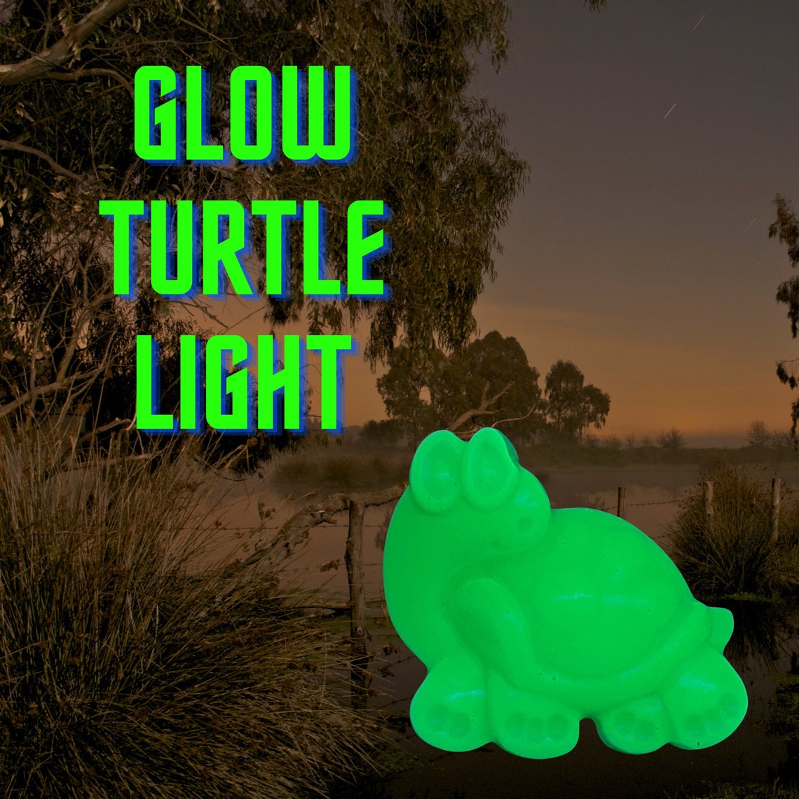 Carl the Turtle Turtle Toy Turtle Night Light Glow in the | Etsy