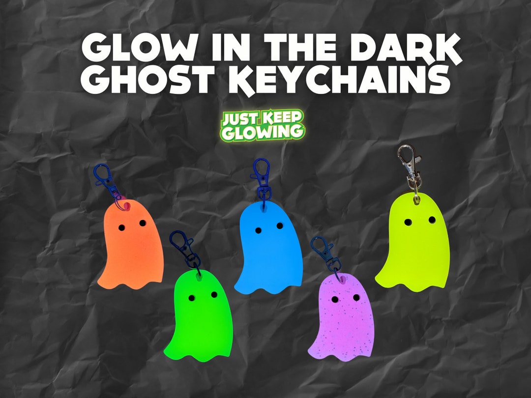 Glow in the Dark Ghost Keychain, Car Accessories, Spooky Keychains ...