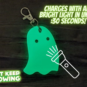 Glow in the Dark Ghost, Car Accessories, Ghost Keychain, Ghost Gift ...