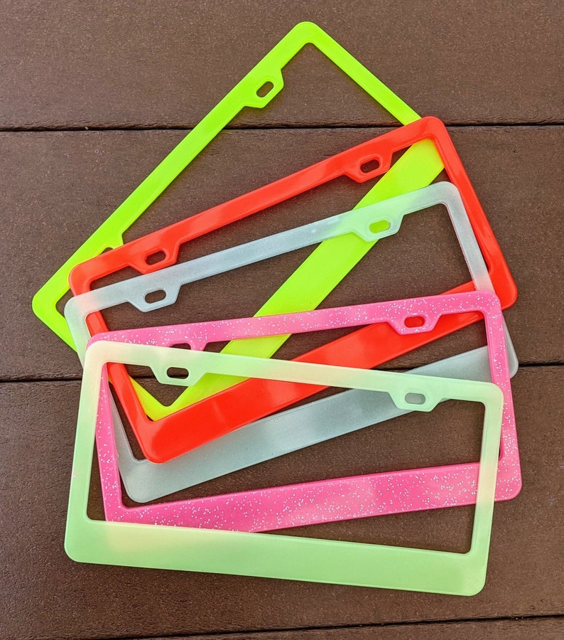 Glow in the Dark License Plate Frame Glow in the Dark Car - Etsy