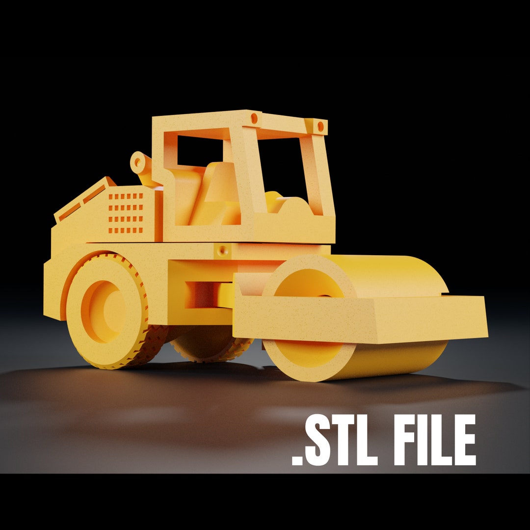 Print-in-place Steam Roller | No Support Needed | 3D Printable .STL ...