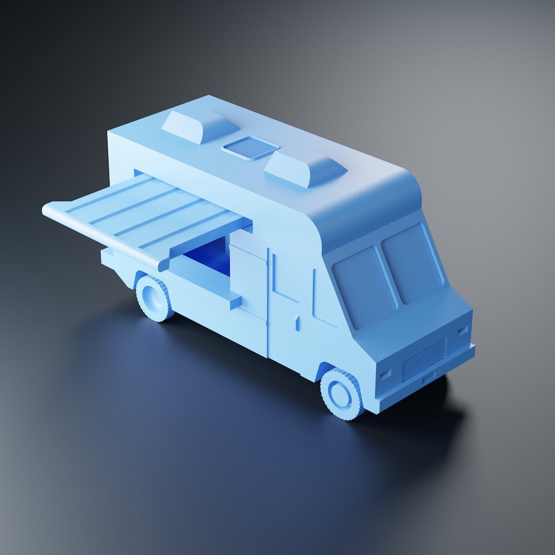 Print-in-place Food Truck | No Support Needed | 3D Printable .STL File ...
